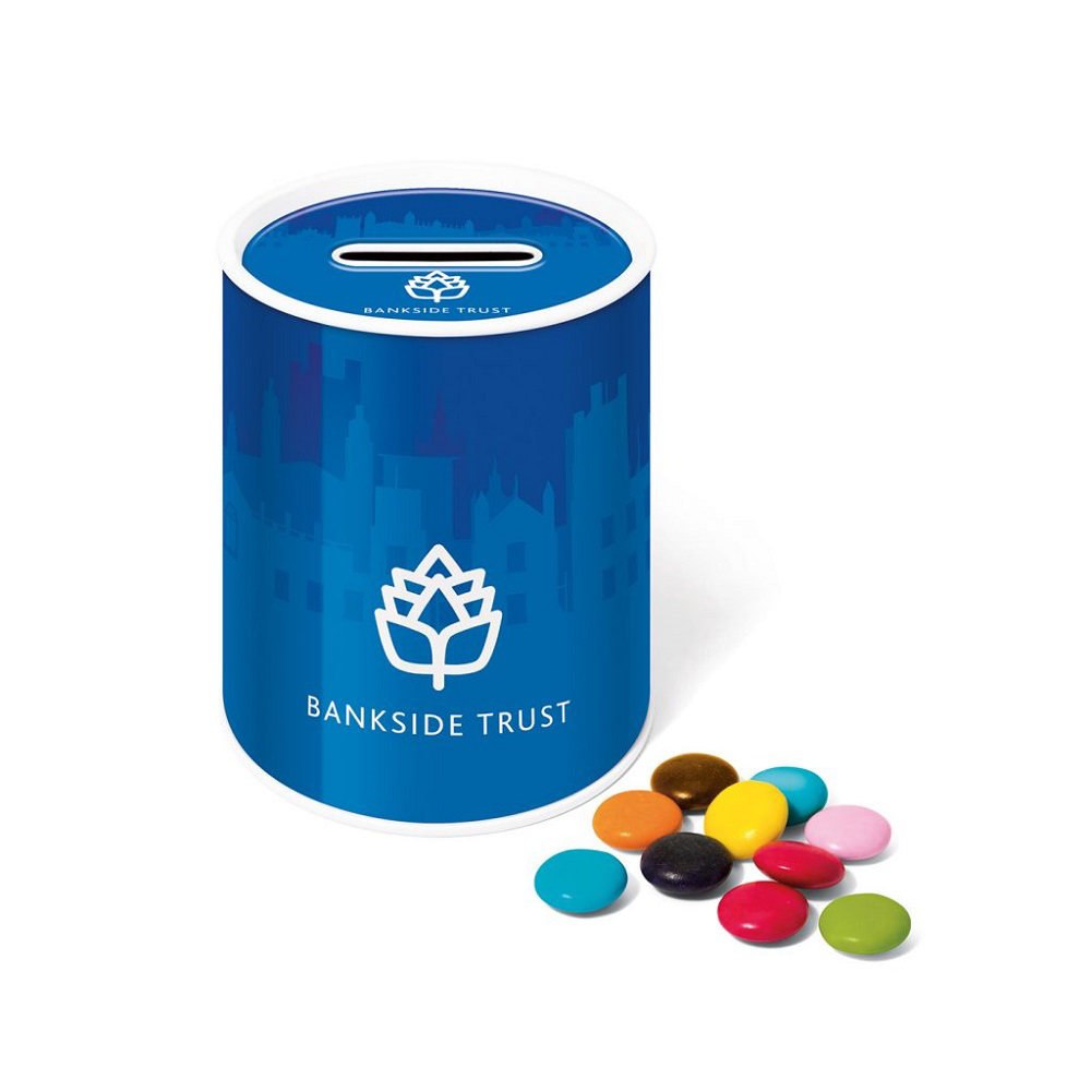 Branded Money Box Tin - Branded Confectionery at Logo Delicious
